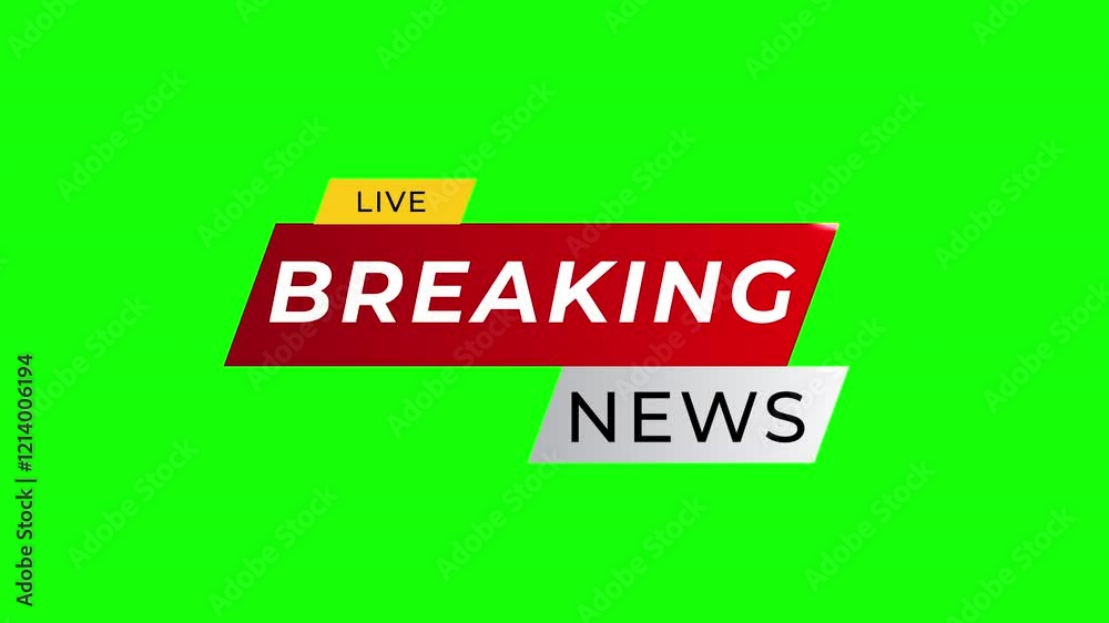 Breaking News - Lower third live breaking news background green screen ...