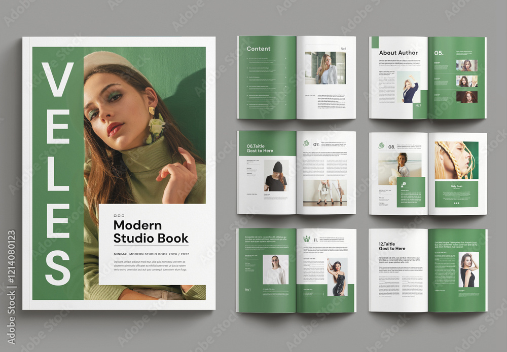 Modern Studio Book Layout Stock Template | Adobe Stock