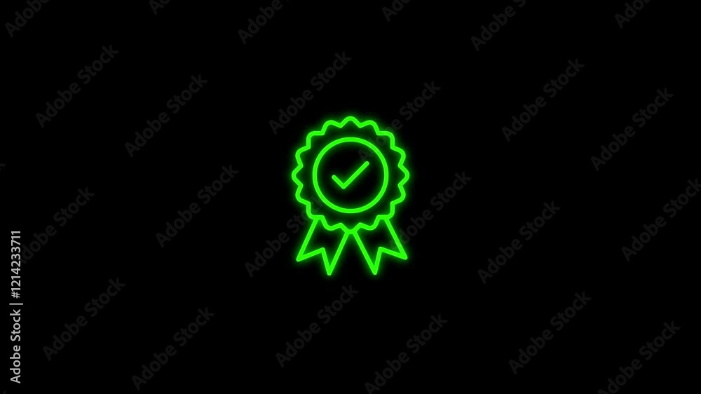 Guarantee color icon Explosive animation on back screen background ...