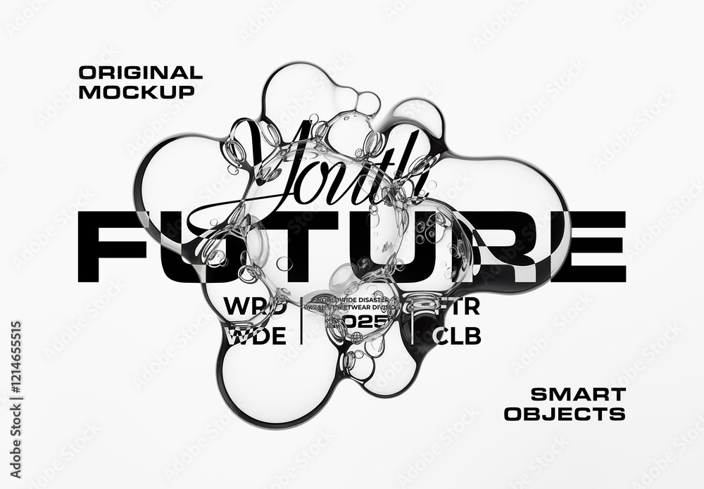 Bubbles Text Effect Mockup Stock Template | Adobe Stock