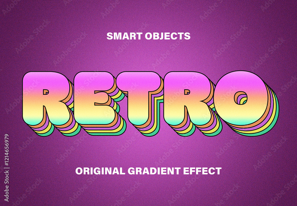 Gradient Color Text & Logo Effect Mockup Stock Template | Adobe Stock