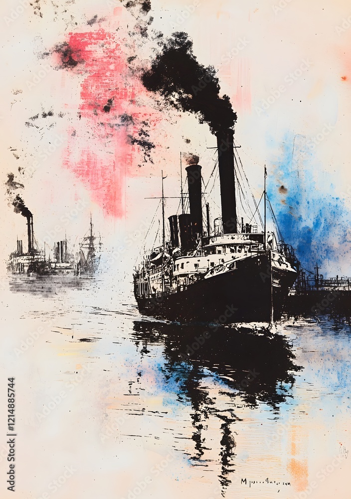 Poster The Industrial Revolution in color was a transformative period ...