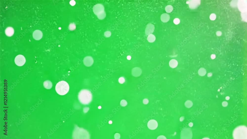 Falling Snow on Green Screen Background 4K. Isolated Snowfall and ...