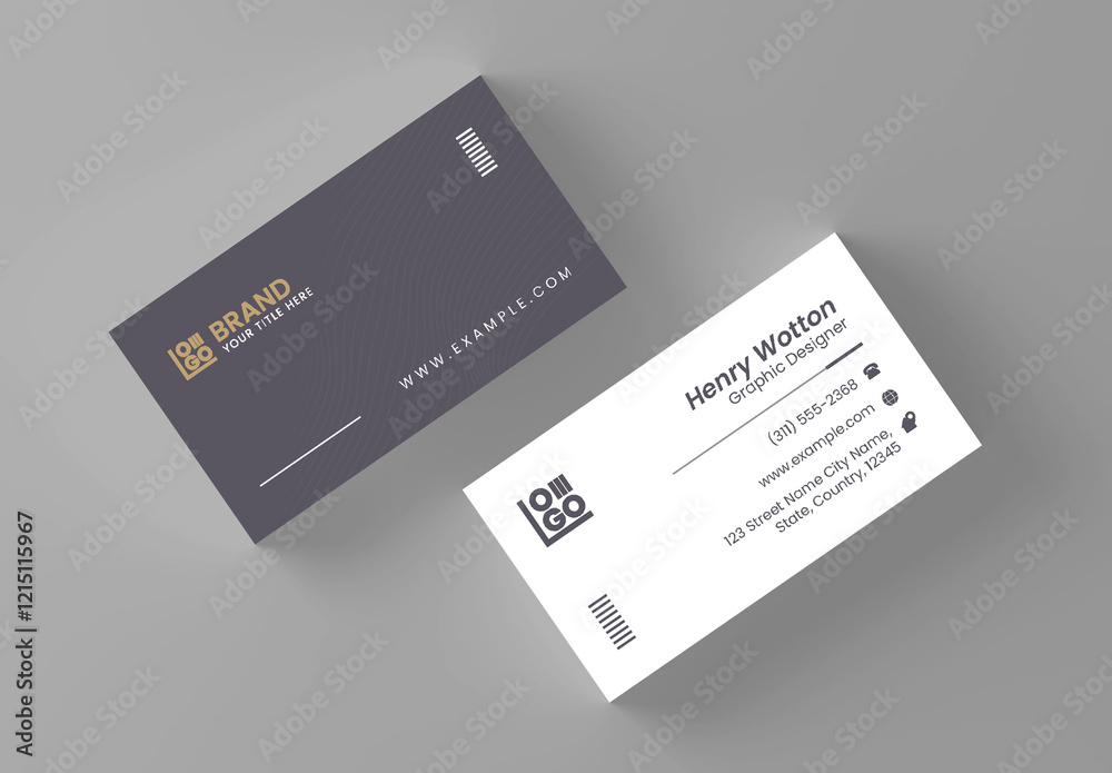 Business Card Layout Stock Template | Adobe Stock