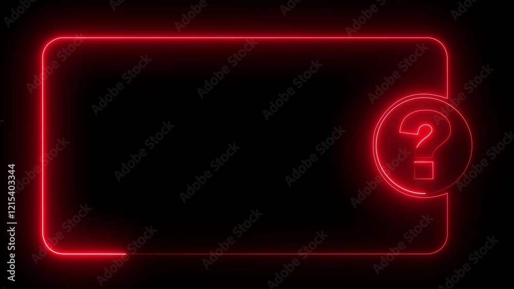 Question Mark frame Motion Element transparent background animation ...