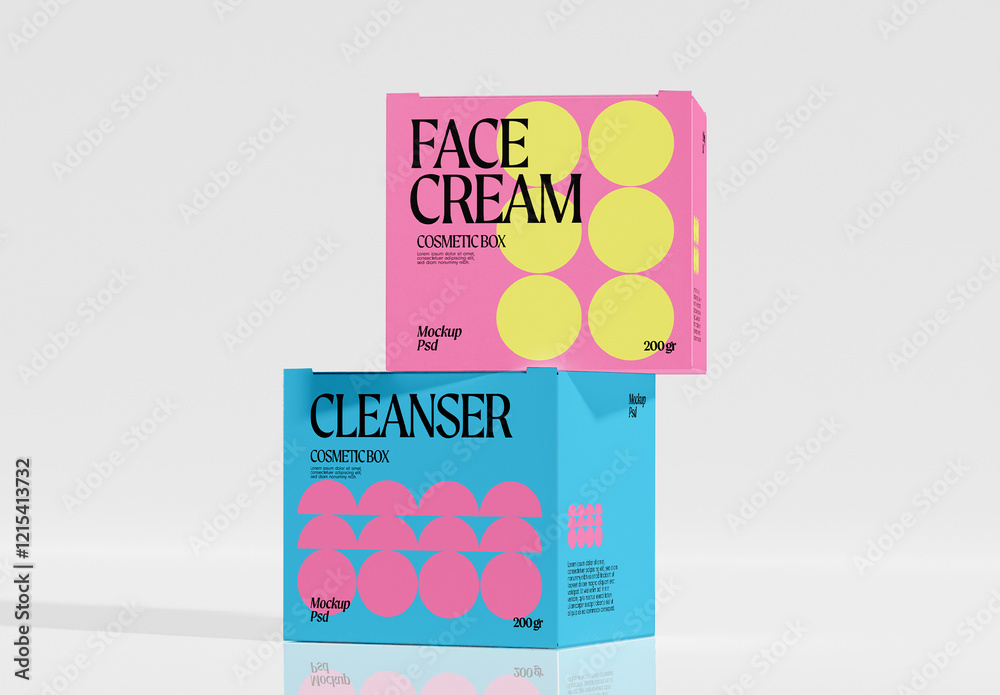 Stacked Packaging Boxes Mockup Stock Template | Adobe Stock