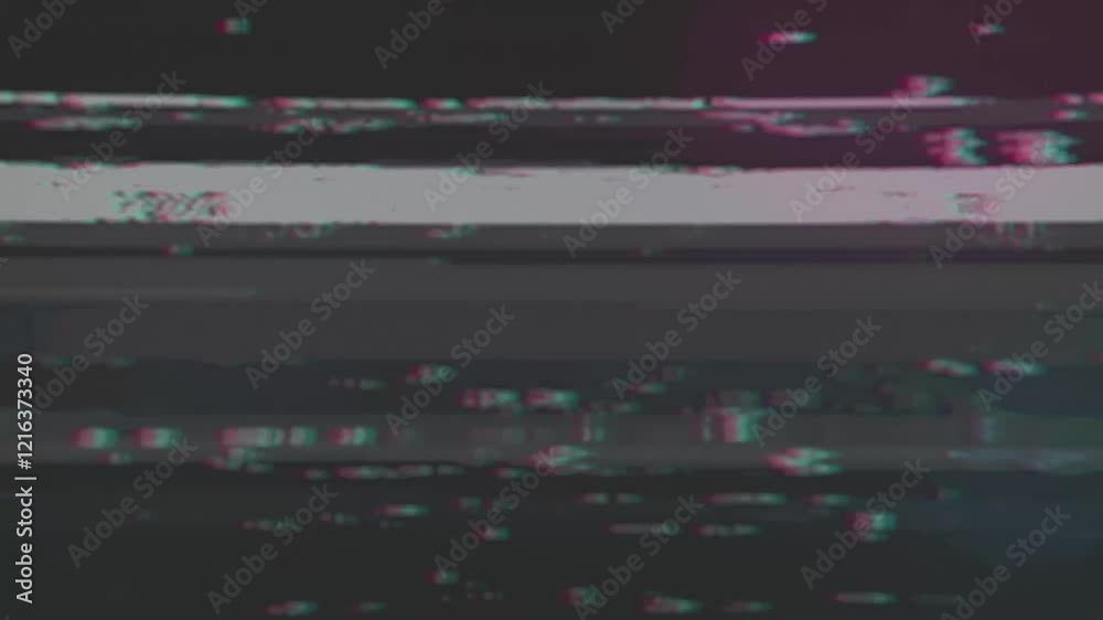 VHS glitch and static television noise effects, visual effect of VHS ...