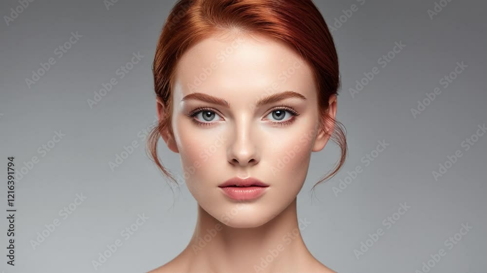 3 transitions for age comparison concept. Same face portrait young and ...