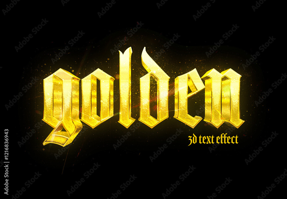 Gold Text & Logo Effect Mockup Stock Template | Adobe Stock