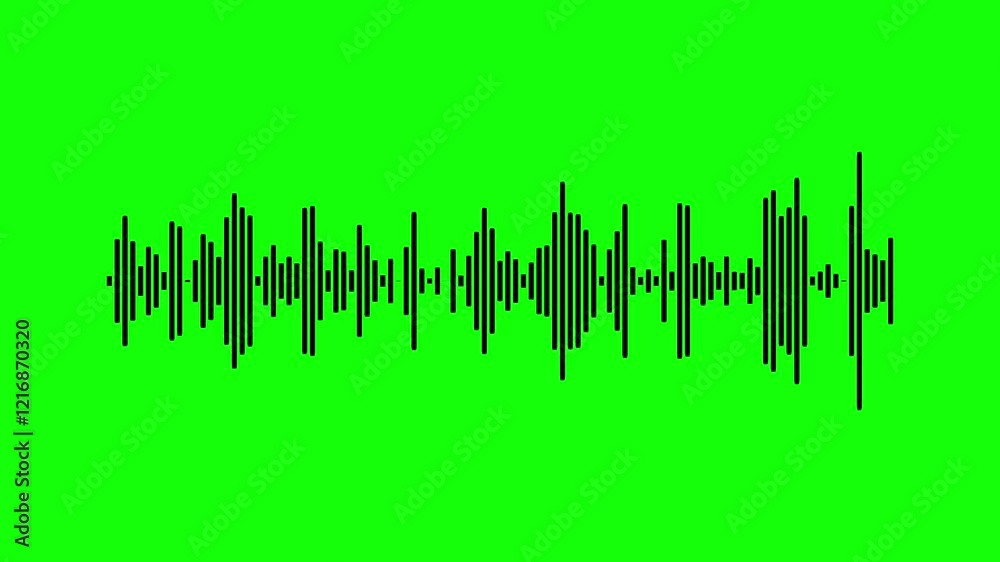 Audio waveform spectrum animation. Audio sound waves animation ...