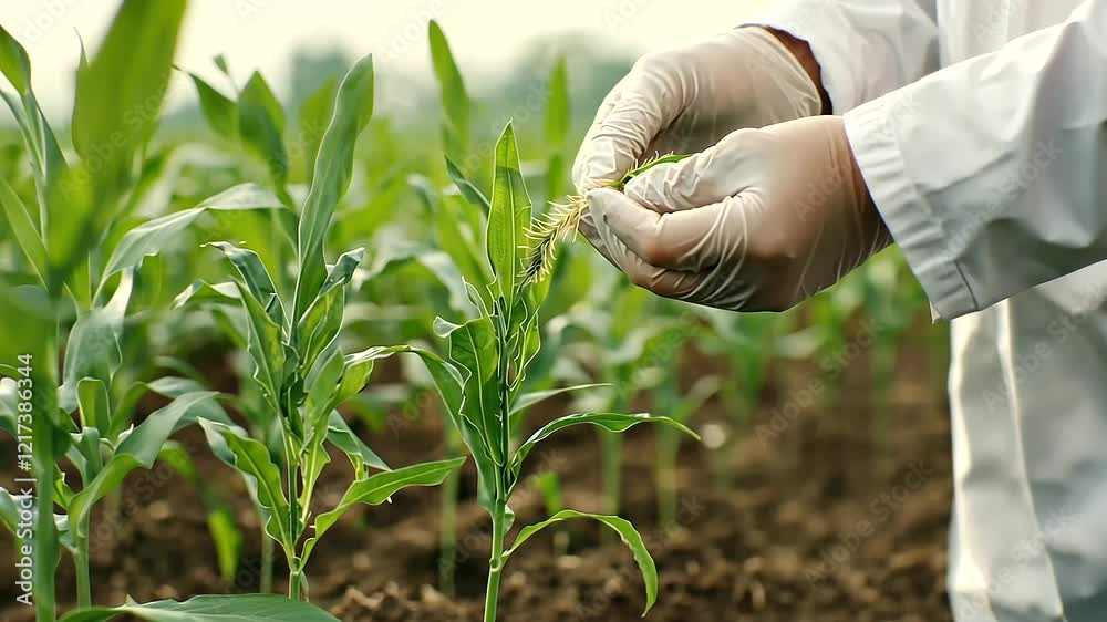 1_Scientists Analyzing Genetically Modified Crops in Lab Environment ...