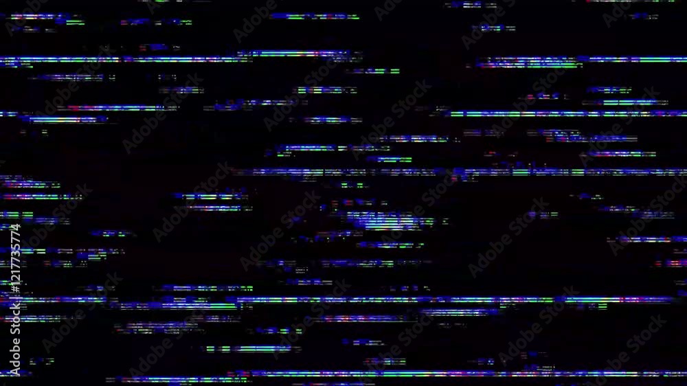 Analog Static Noise texture overlay. Horizontal stripes offset . No signal white noise artifacts ...