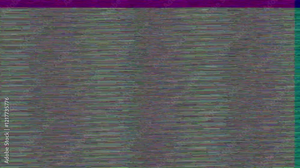 Analog Static Noise texture overlay. Horizontal stripes offset . No signal white noise artifacts ...