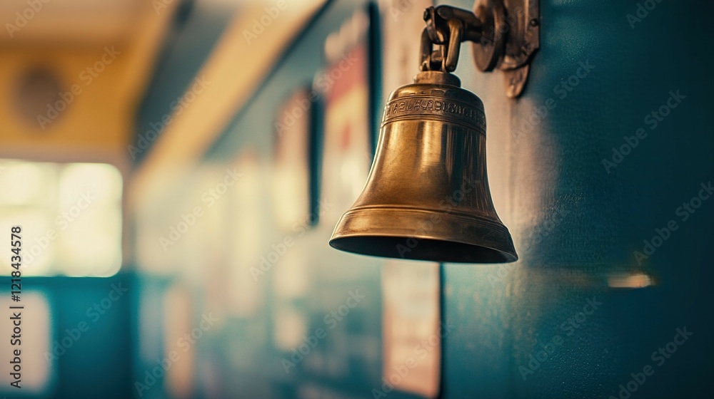 Poster A ringing school bell symbolizes the structure of the school day ...