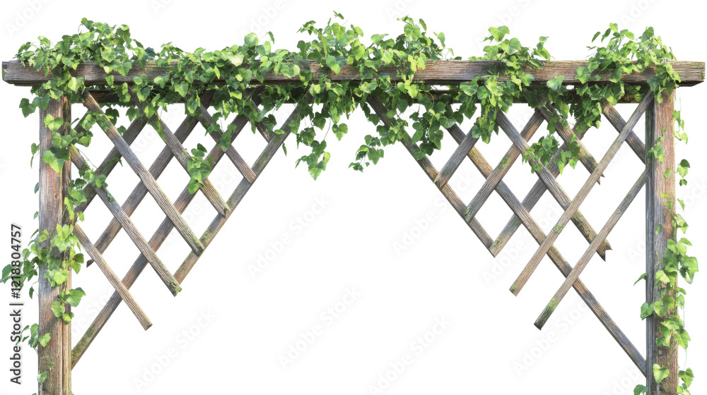 Poster Wood fence and lineage grass on transparent background – Wall ...