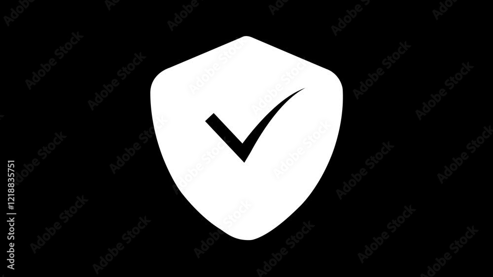 Check mark with shield icon animation. shield with checkmark, Checkmark ...