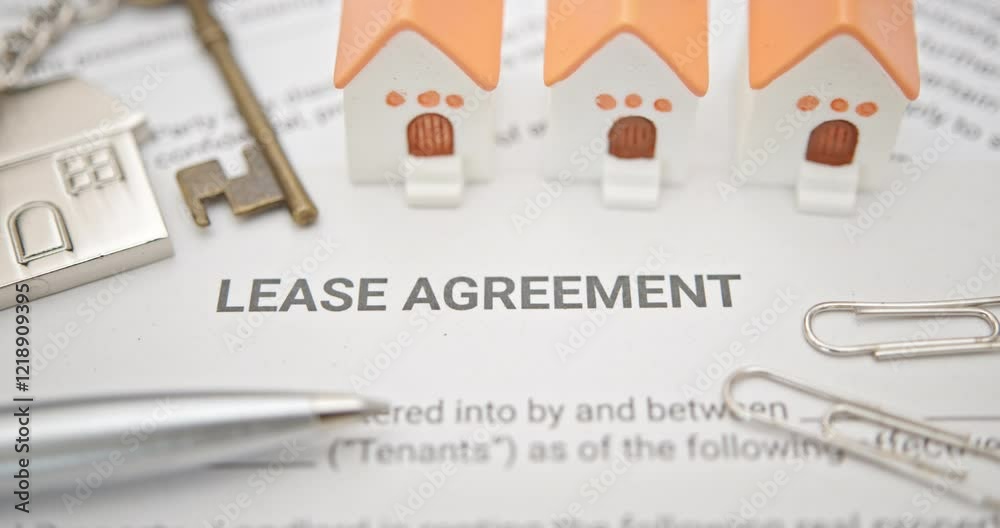 Key elements of a lease agreement and property management. House models ...