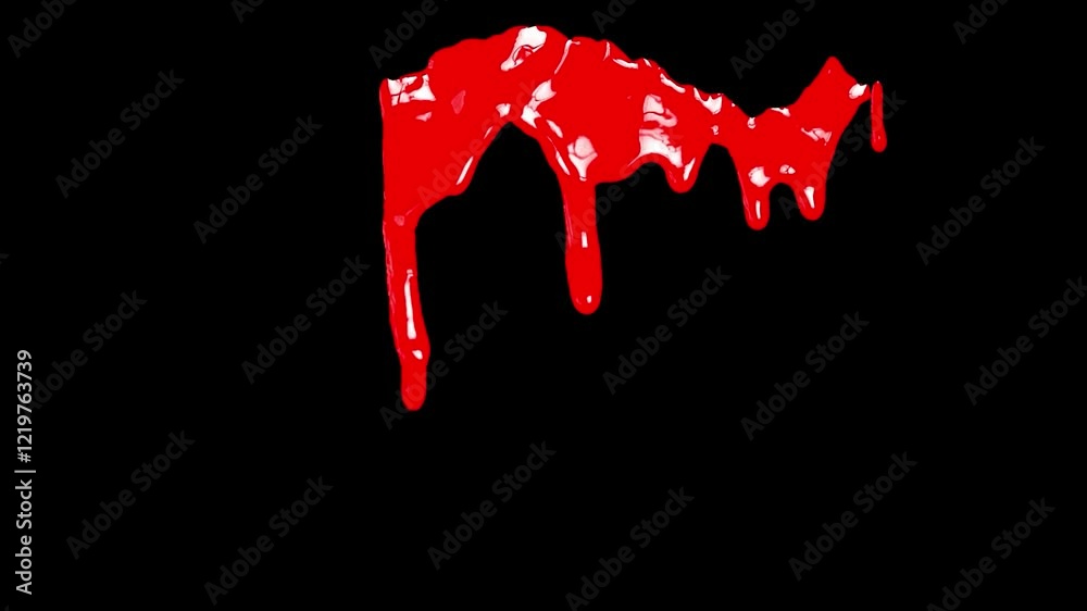 Red Spill Blood Steady,Red Blood or Paint Spill isolated on black png ...