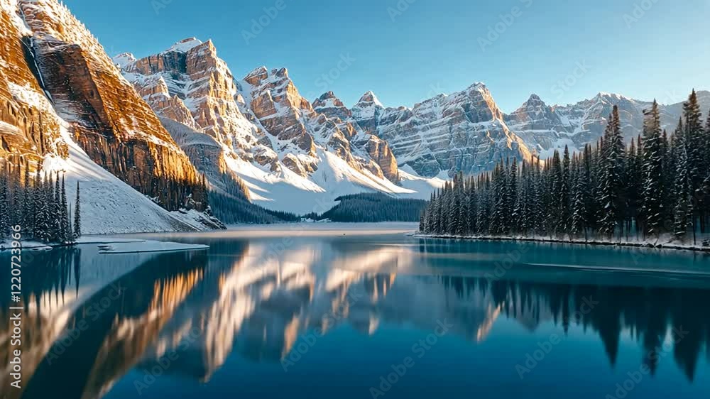 Winter Scene of Banff National Park Alberta Canada Stock Video | Adobe ...
