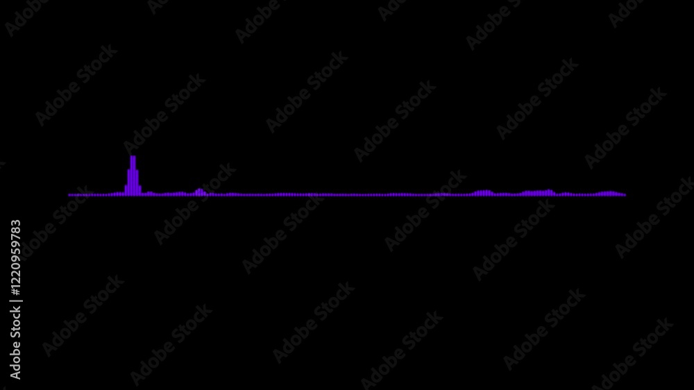 4K Sound Waves Animation, Oceanic Waveform Visual for Audio-Driven ...