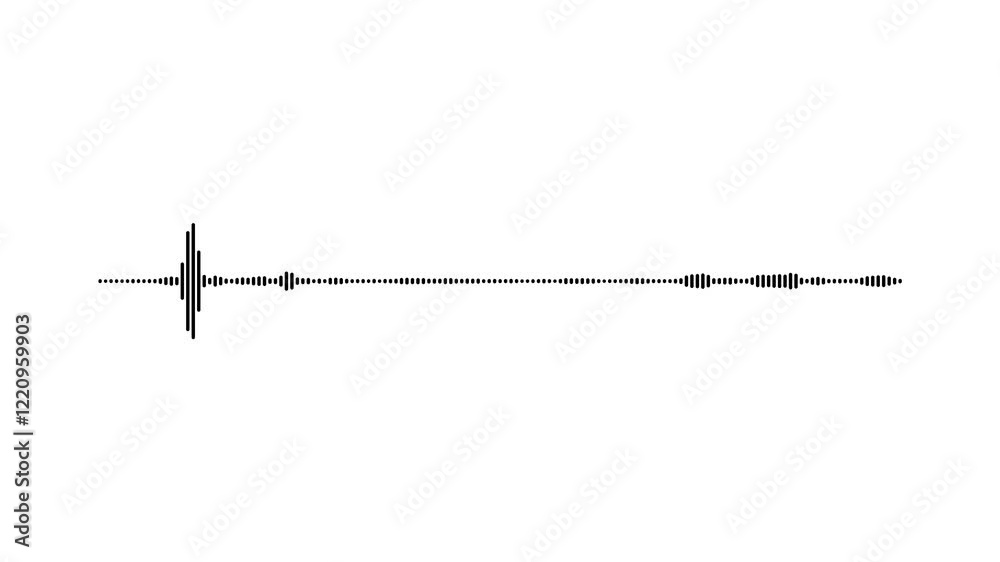4K Sound Waves Animation, Oceanic Waveform Visual for Audio-Driven ...