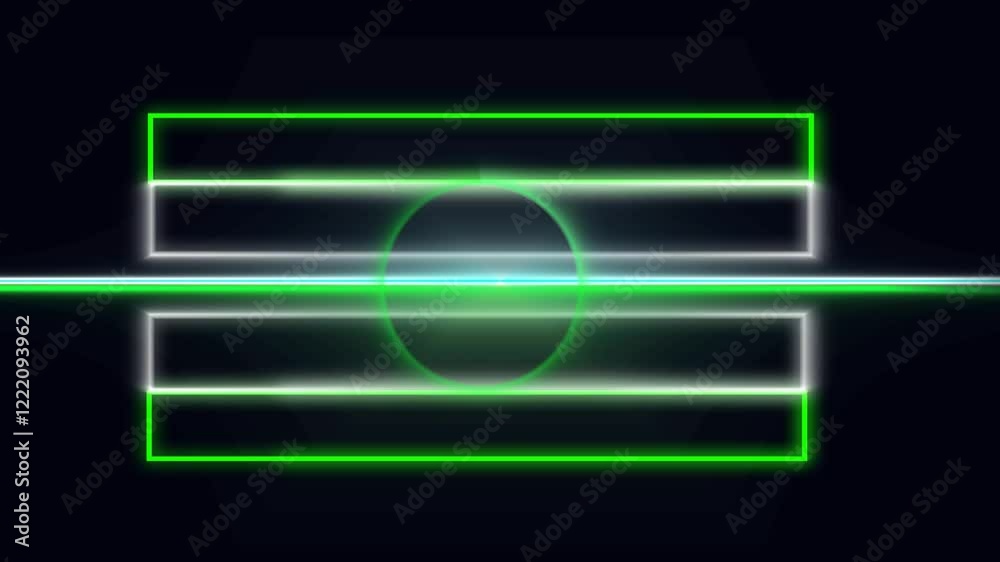 Glowing neon Rectangle motion line moving animation. neon sign border frame seamless loop. neon ...