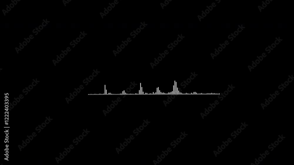 sound wave audio wave from isolated on black background.Simple Audio ...