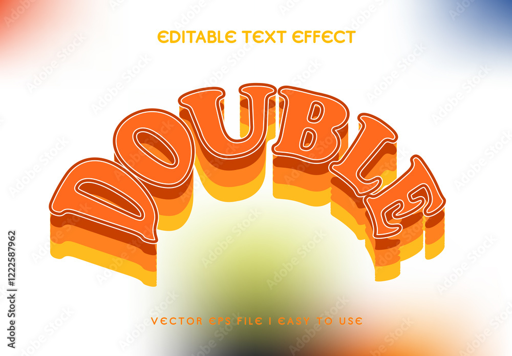 Double Text Effect Layout Stock Template | Adobe Stock