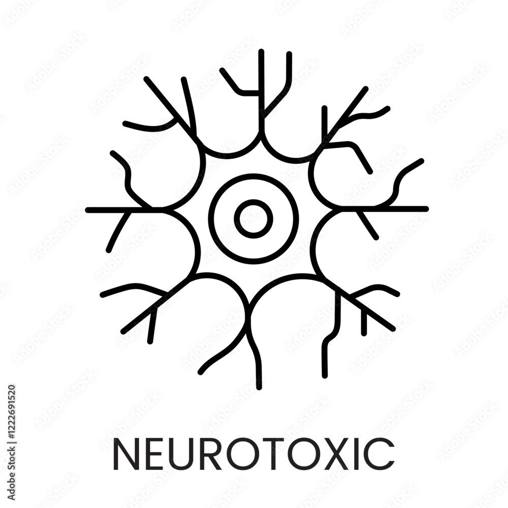 Poster A neuron inspired icon in vector, with a circular layout ...