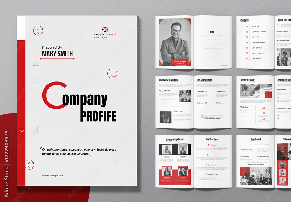 Company Profile Layout Stock Template | Adobe Stock