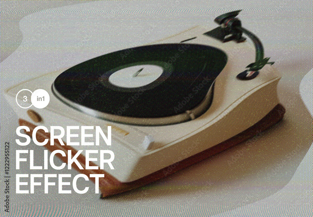 CCTV Screen Flicker Effect Mockup Stock Template | Adobe Stock