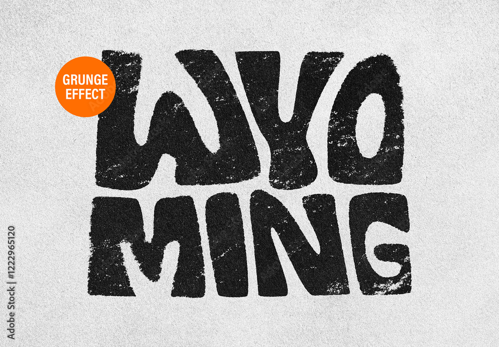 Retro Bad Print Text & Logo Effect Mockup Stock Template | Adobe Stock