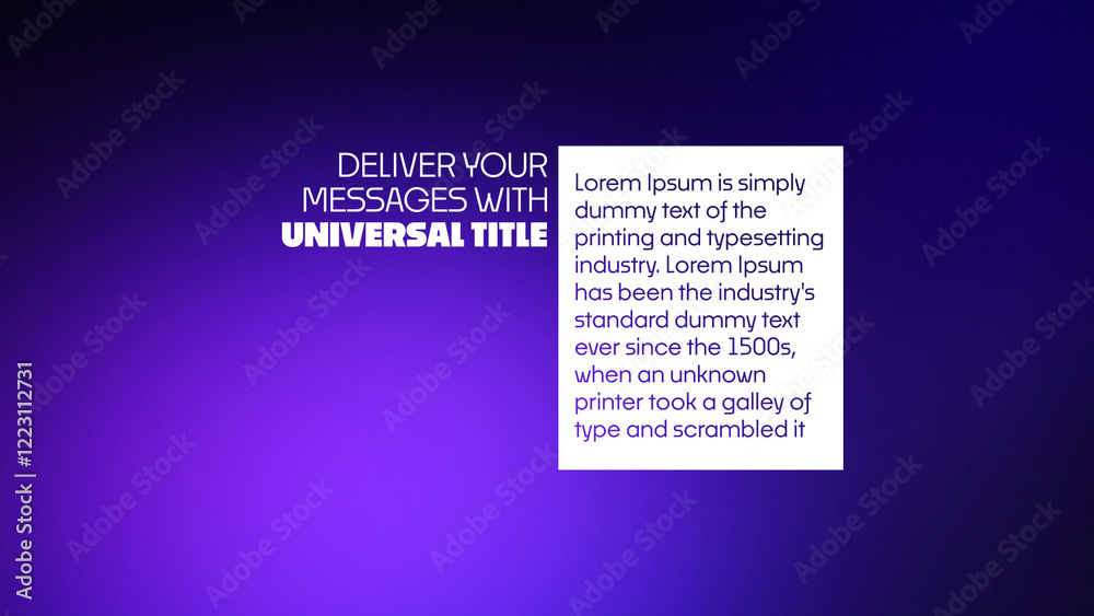 Universal Title Stock Template | Adobe Stock