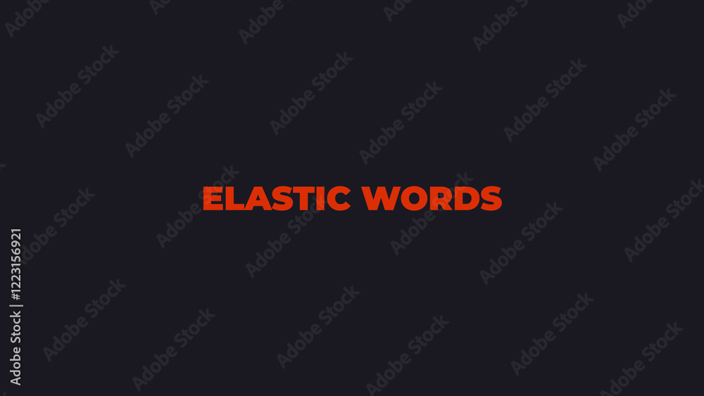 Elastic Words Text Animation Preset Stock Template | Adobe Stock