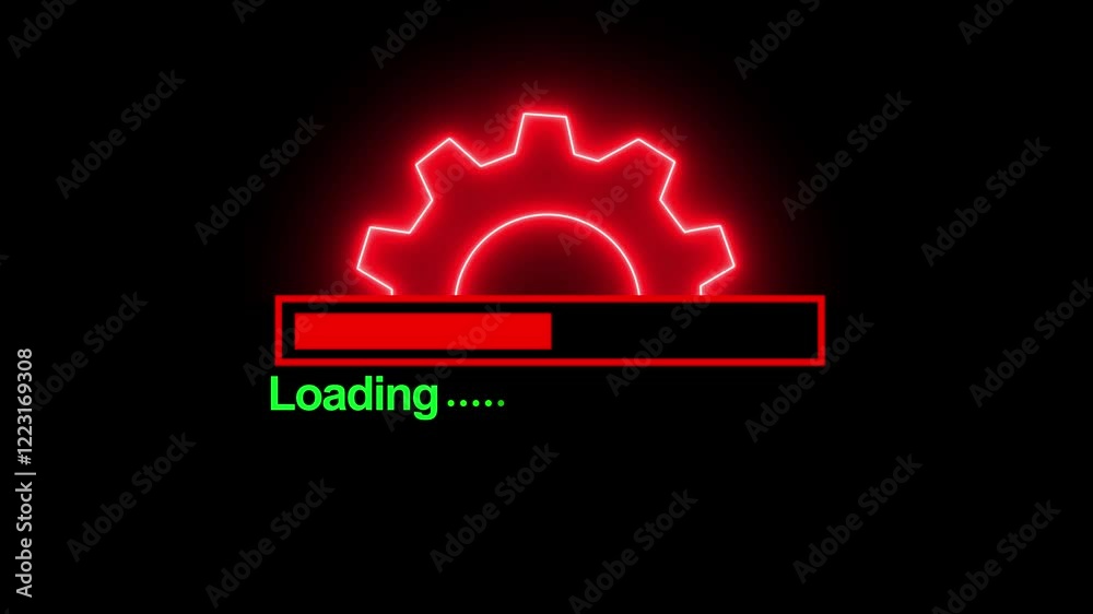 Waiting loading bar animation, software update icon .Loading Animation ...
