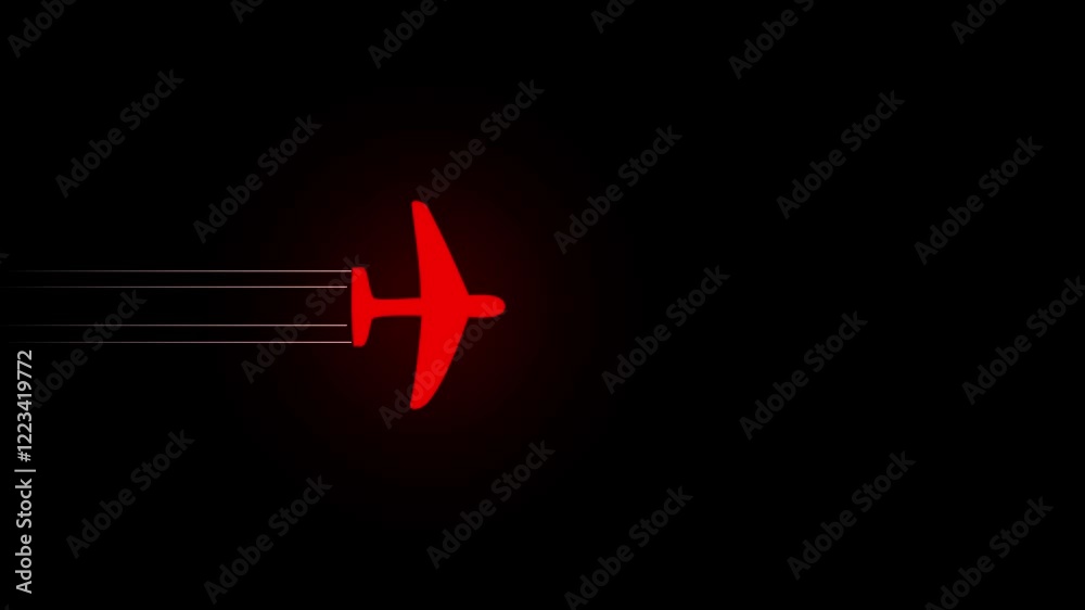 Simple plane icon flay icon animation concept,simple flat plane ...
