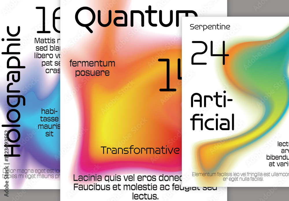 Flyer A4 Plasma Futuristic Glow Fluid Soft Gradient Shape Stock ...