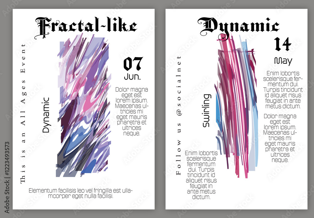 Flyer A4 with Abstract Shuttered Glass Shape Simple on White Background ...