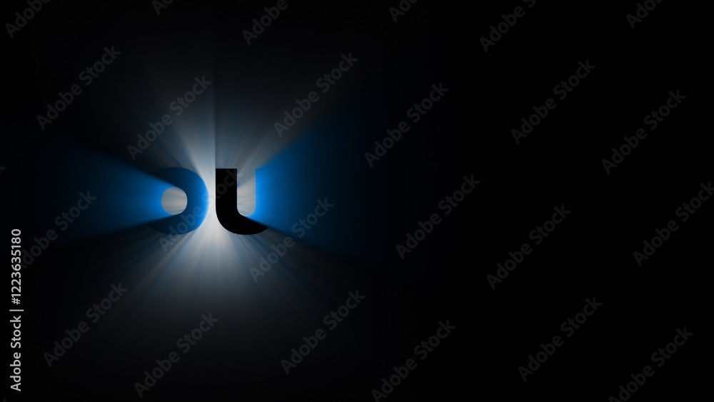 Light Rays Shining Through Text Title Intro Stock Template | Adobe Stock