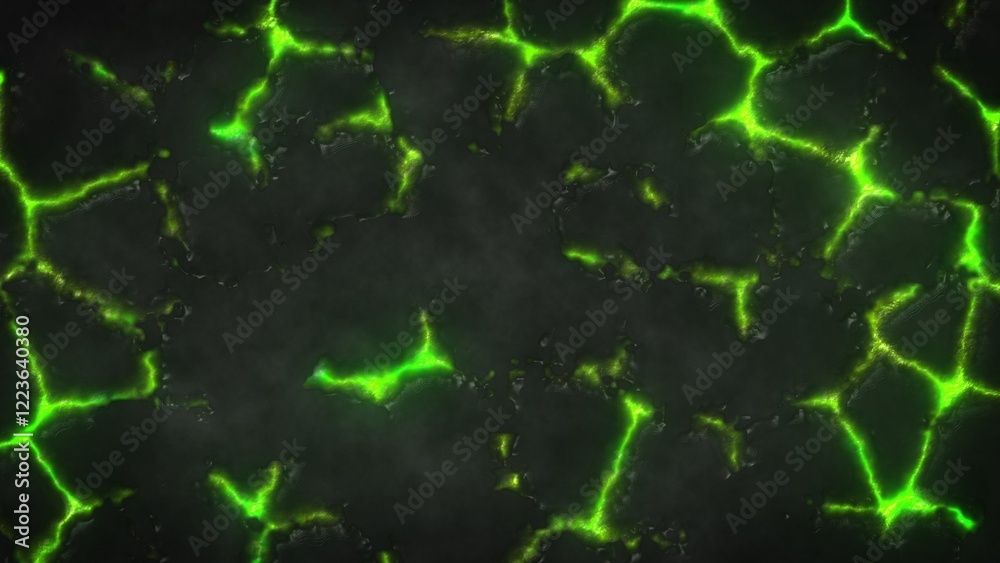 Magical Glowing Ground Cracking Background Stock Template | Adobe Stock