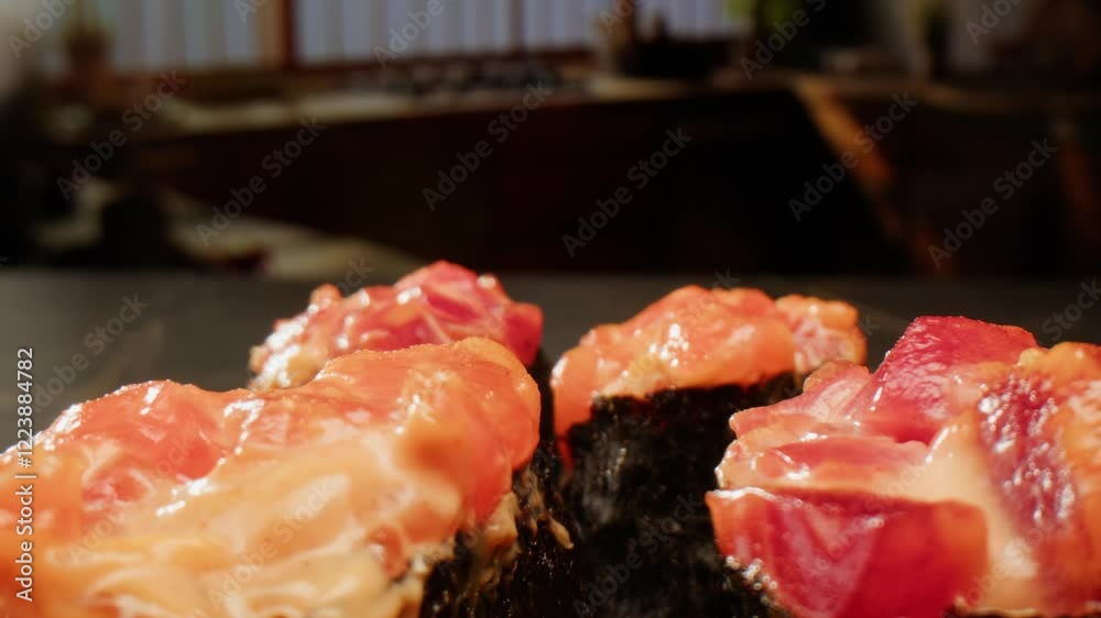 Sushi Sashimi Nigiri Platter, japanese gunkan maki sushi restaurant ...