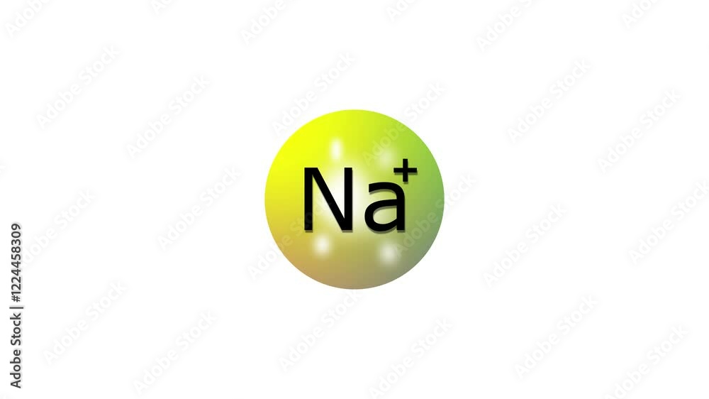 sodium ion on the periodic table. Part of a series.positive ion on ...
