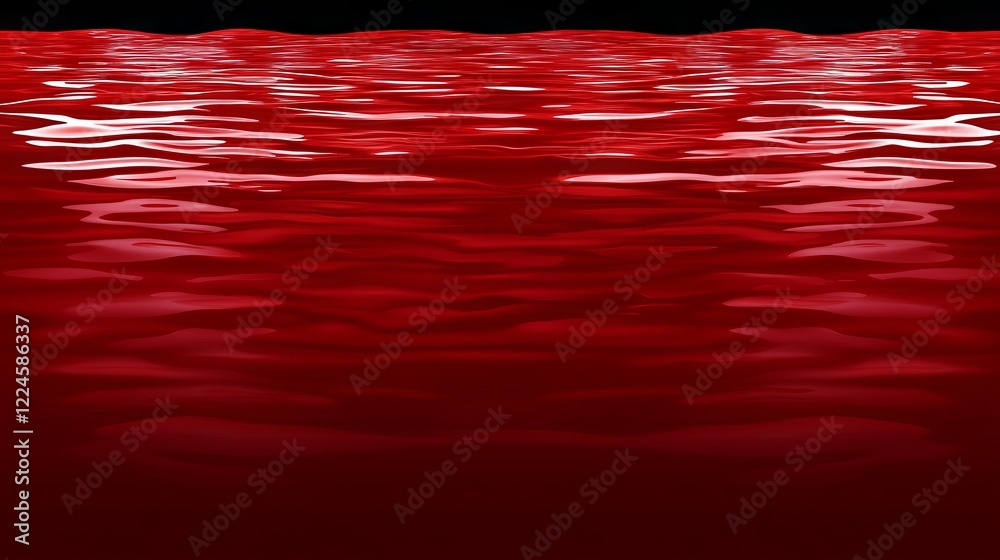 Crimson Liquid Surface Rippling Red Water Texture Stock Illustration ...