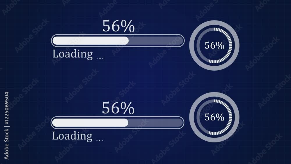 abstract concept loading bar animation grid background. Science Loading ...