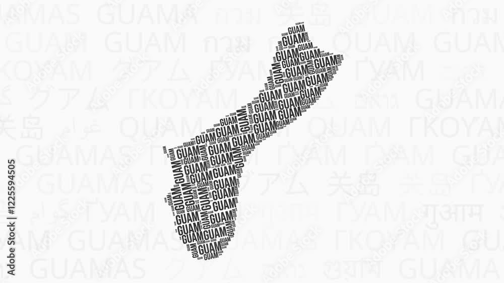 Guam intro animation featuring a country with regions illustration ...