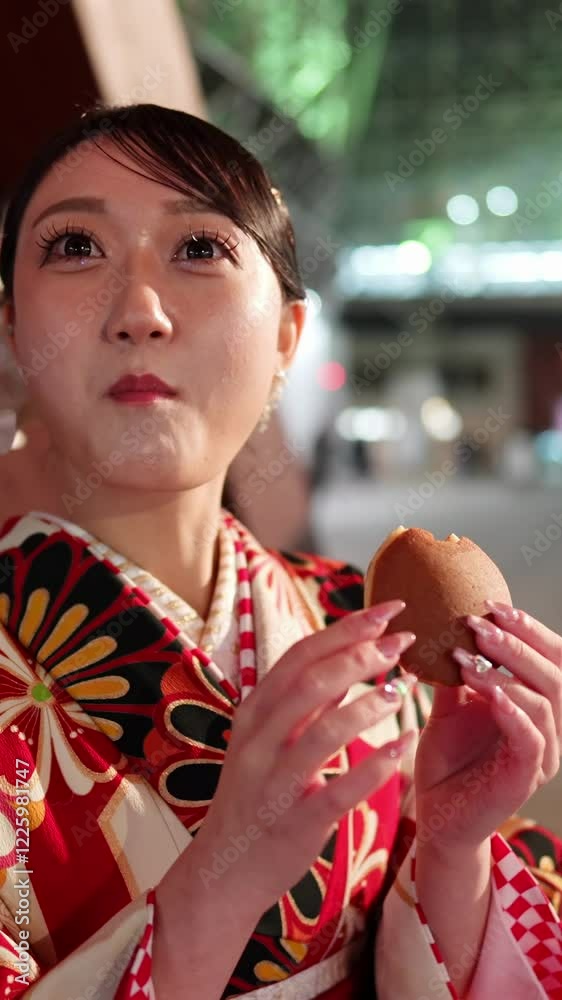 Young women in their 20s wear traditional Hakama (kimono) in Japan ...