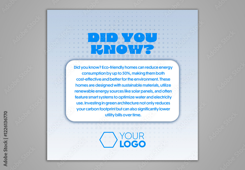 Did You Know Template Social Media Stock Template | Adobe Stock