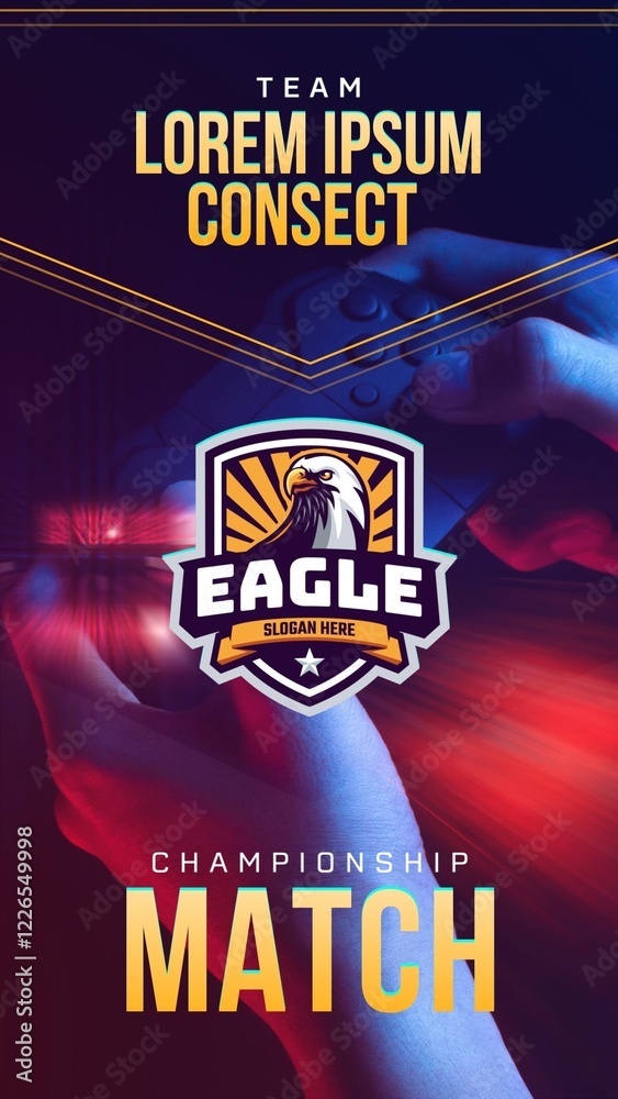 Esports Social Media Post 01 Stock Template | Adobe Stock