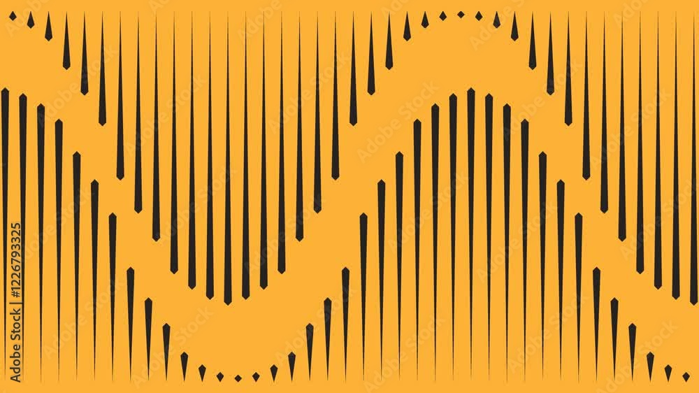 Abstract animation of dark vertical lines on an amber background ...