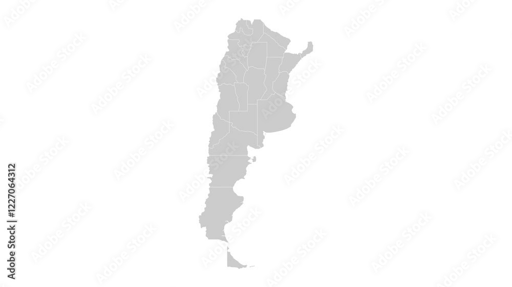 Argentina map animation. Animation of Connecting all areas into a ...